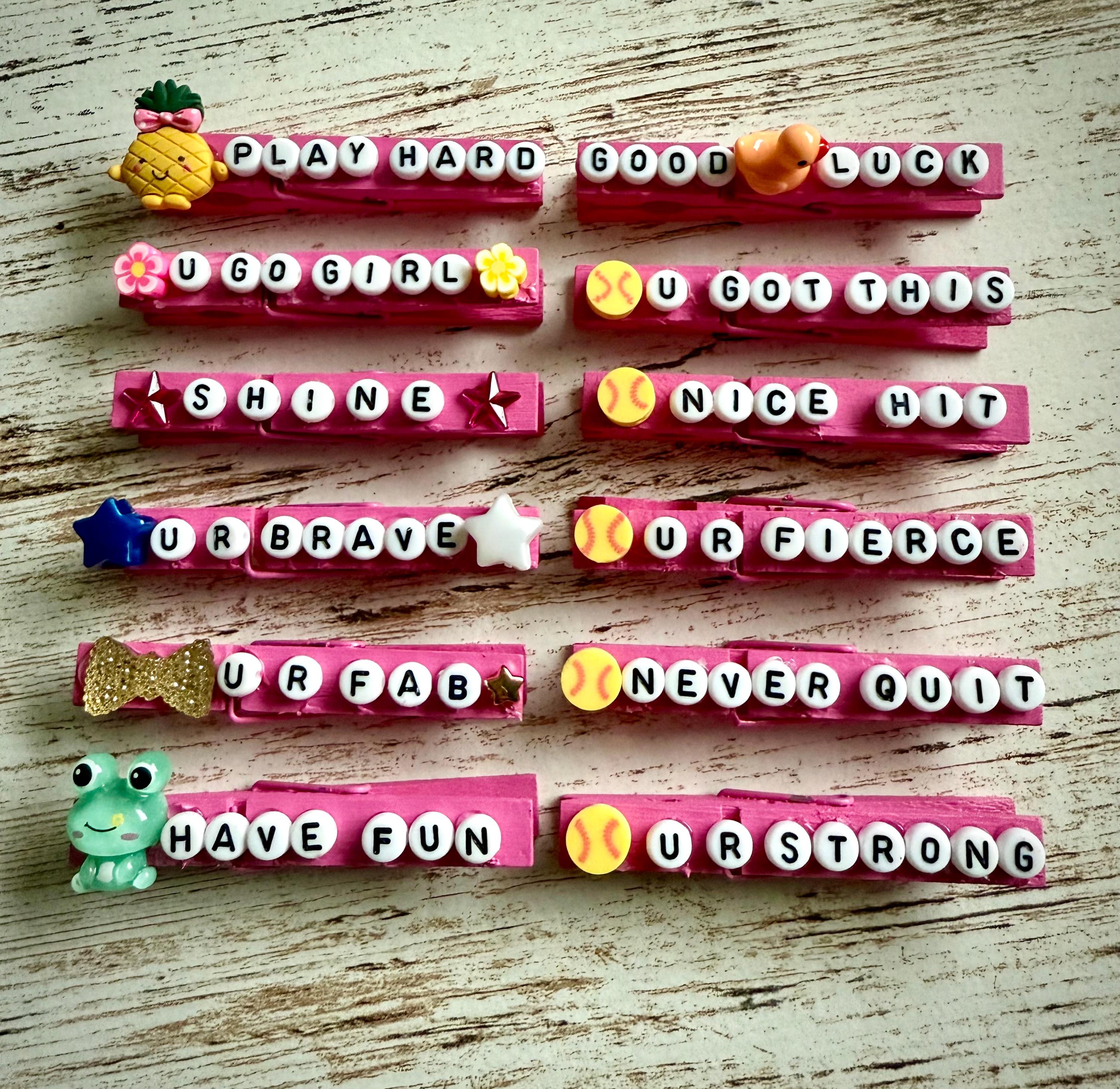 Volleyball Clothespin Pins: Motivational Team Spirit Clips - Etsy