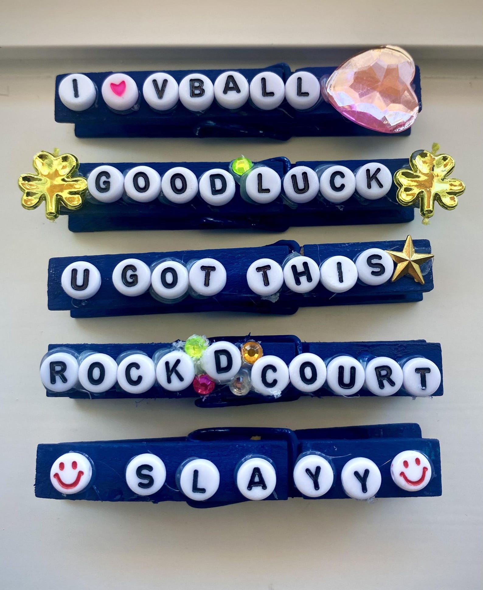 Volleyball Clothespin Pins: Motivational Team Spirit Clips - Etsy