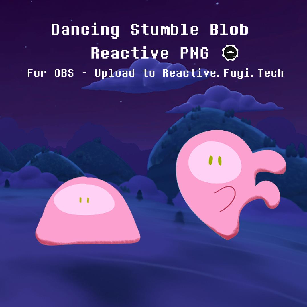 Animated Stumble Blob Pngtuber – Pink Reactive Avatar (digital Download ...