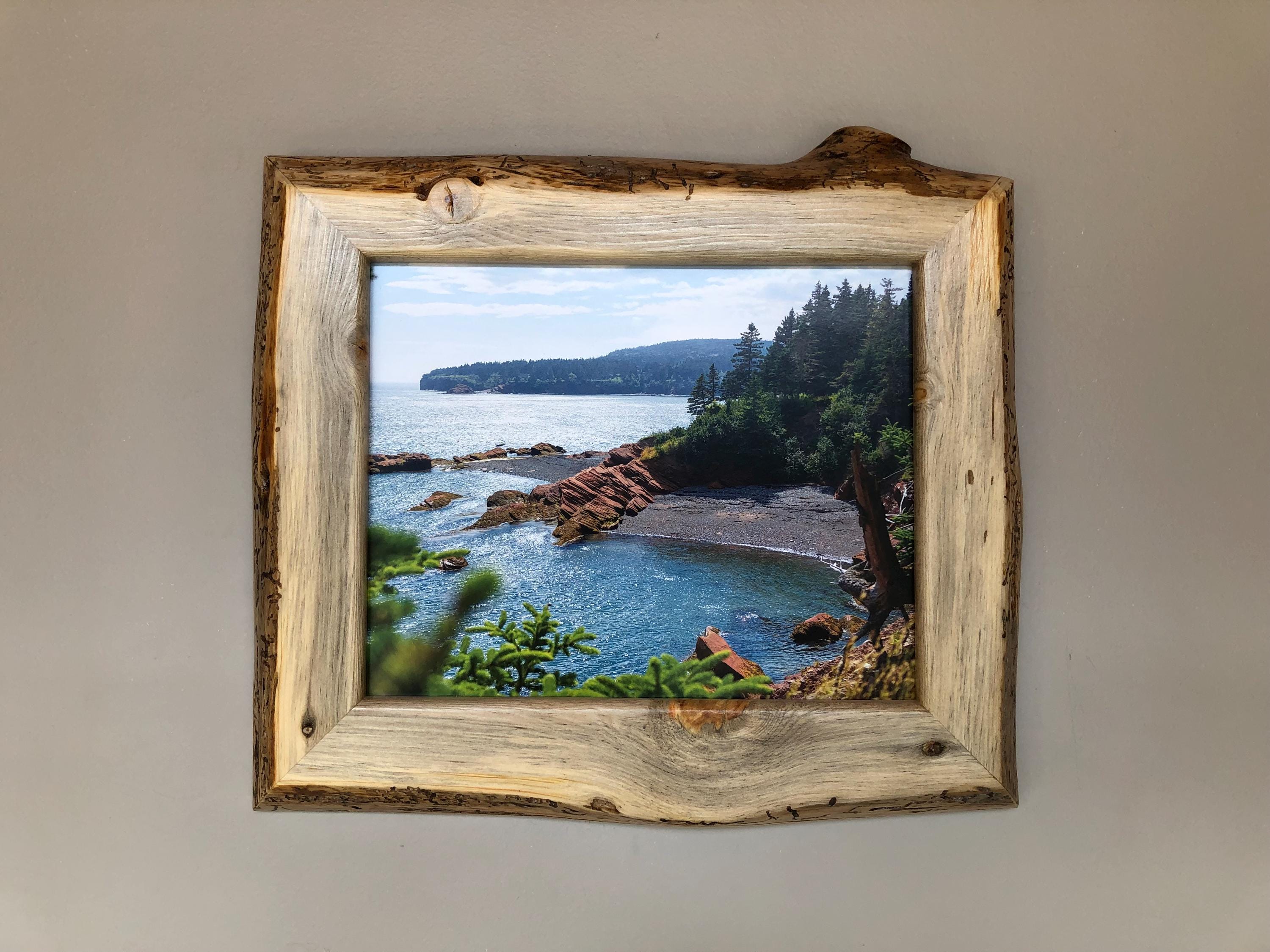 Live Edge Wood Picture Frame Rustic Decor Wall Hangings Home Decor 8x10 ...