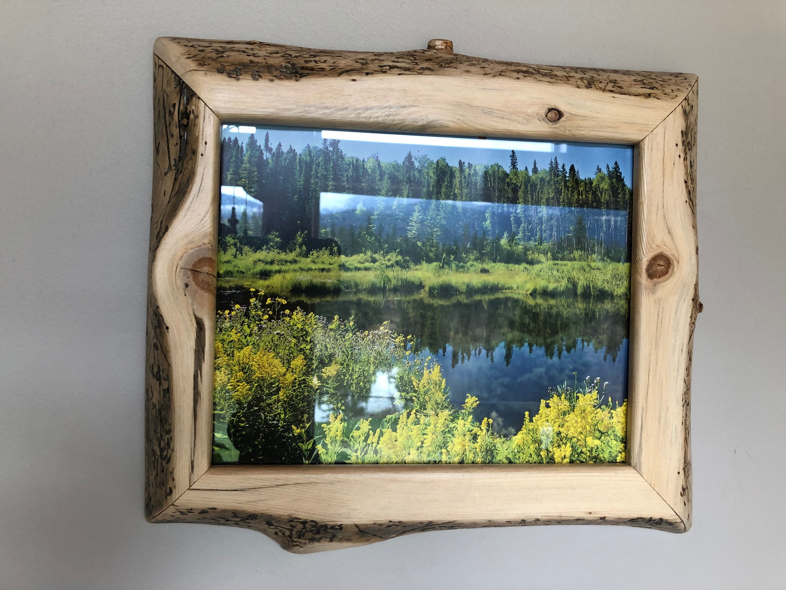 Live Edge Wood Picture Frame Rustic Decor Home Decor - Etsy