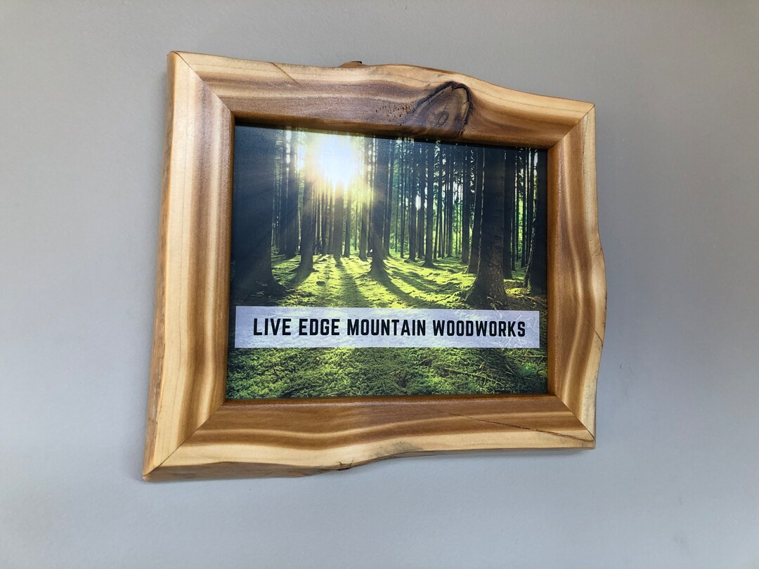 Live Edge Wood Picture Frame Rustic Decor Home Decor 8INCHX10INCH - Etsy
