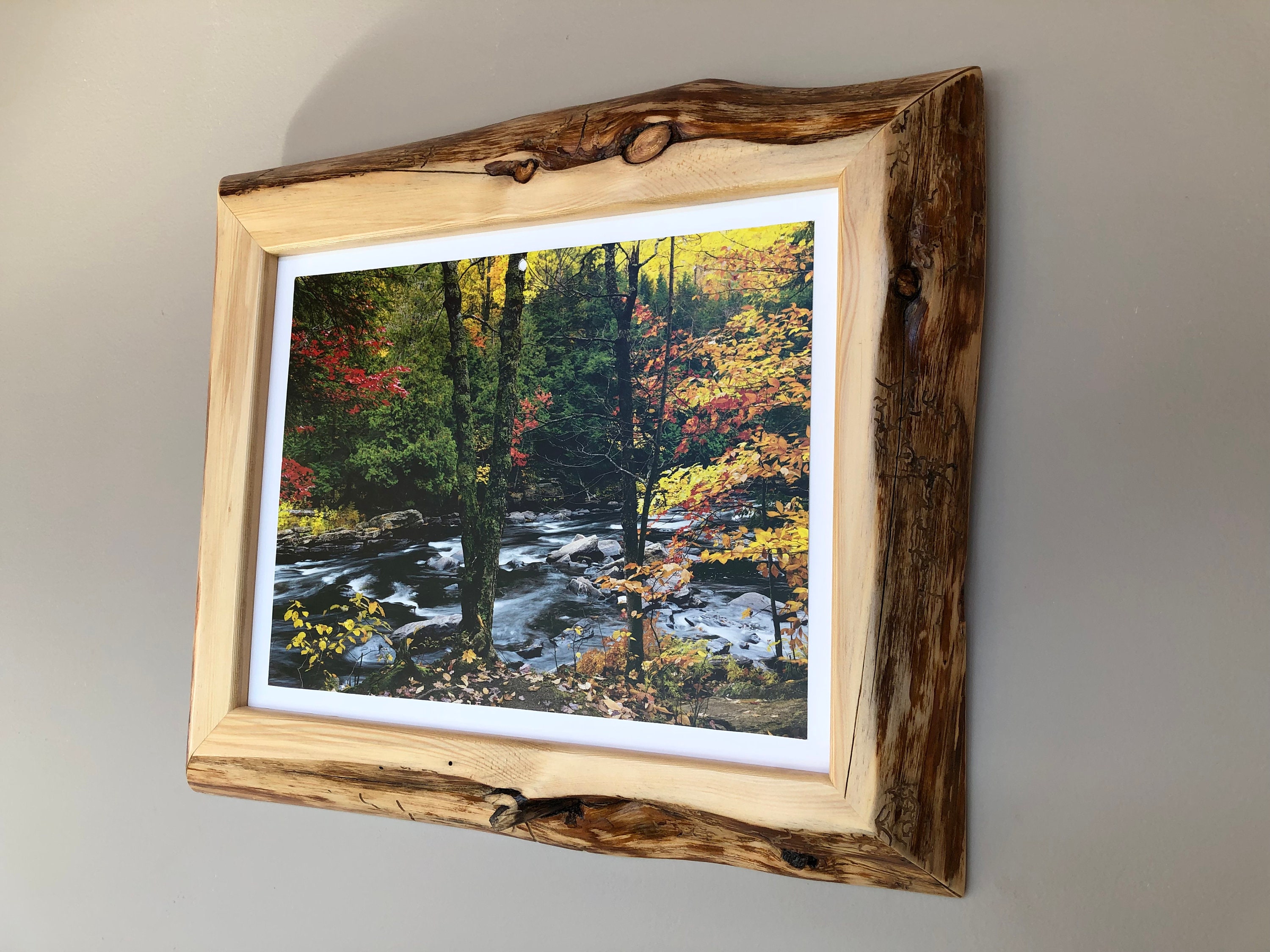 Live Edge Wood Picture Frame, Home Decor,rustic Frame, Wall Decor 11x14 ...