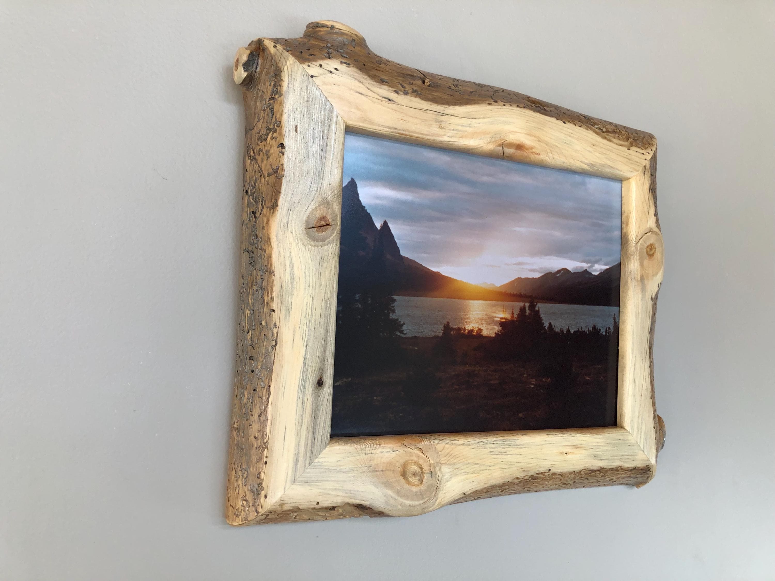 Live Edge Wood Frame, Home Decor,rustic Frame, Wall Decor 8x10 Inches ...