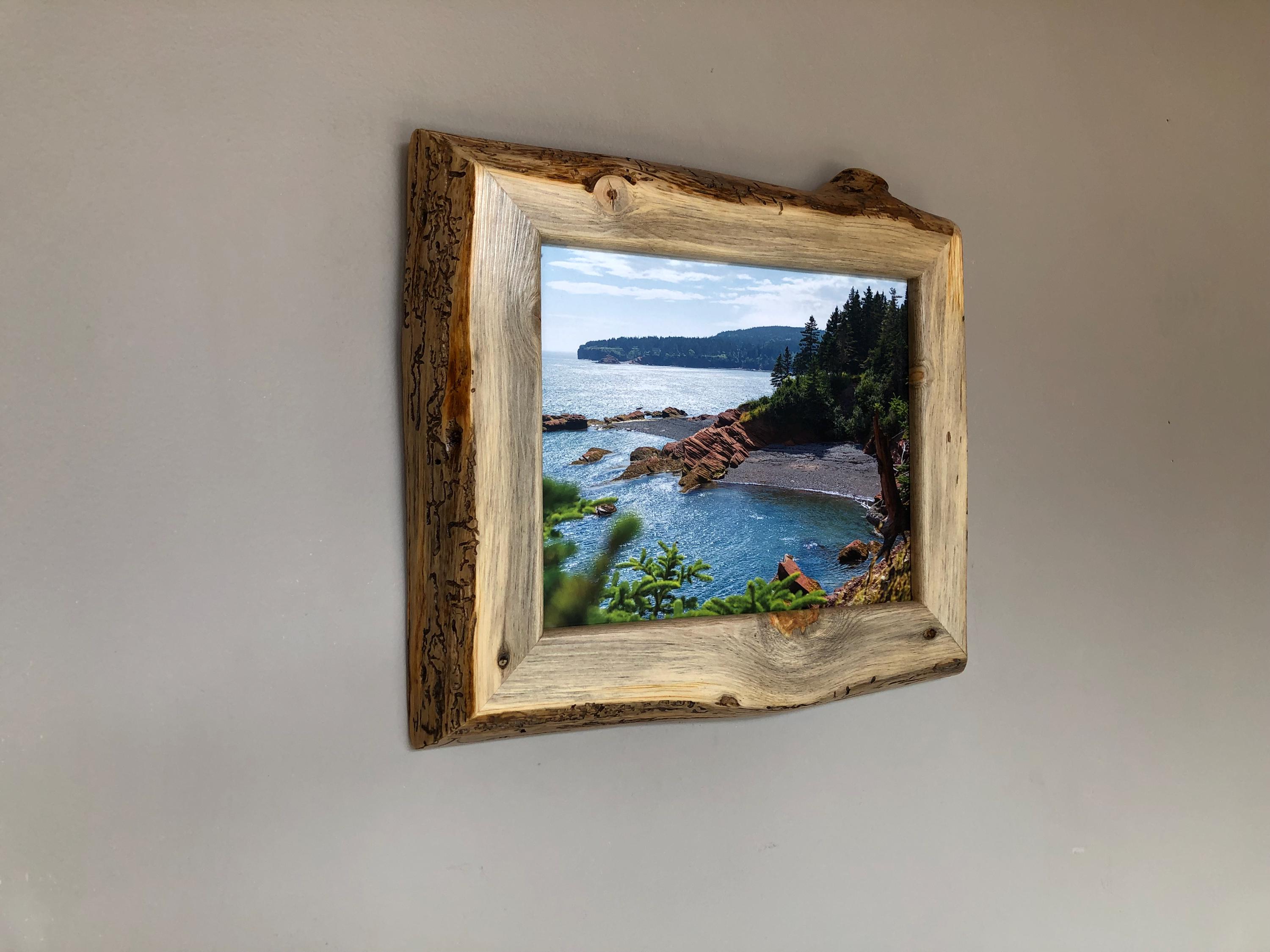 Live Edge Wood Picture Frame Rustic Decor Wall Hangings Home Decor 8x10 ...