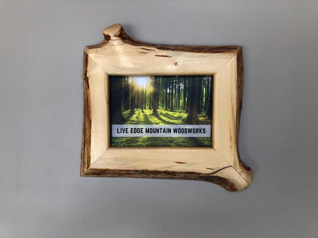Live Edge Wood Picture Frame ,rustic Frame, Home Decor 5x7 - Etsy