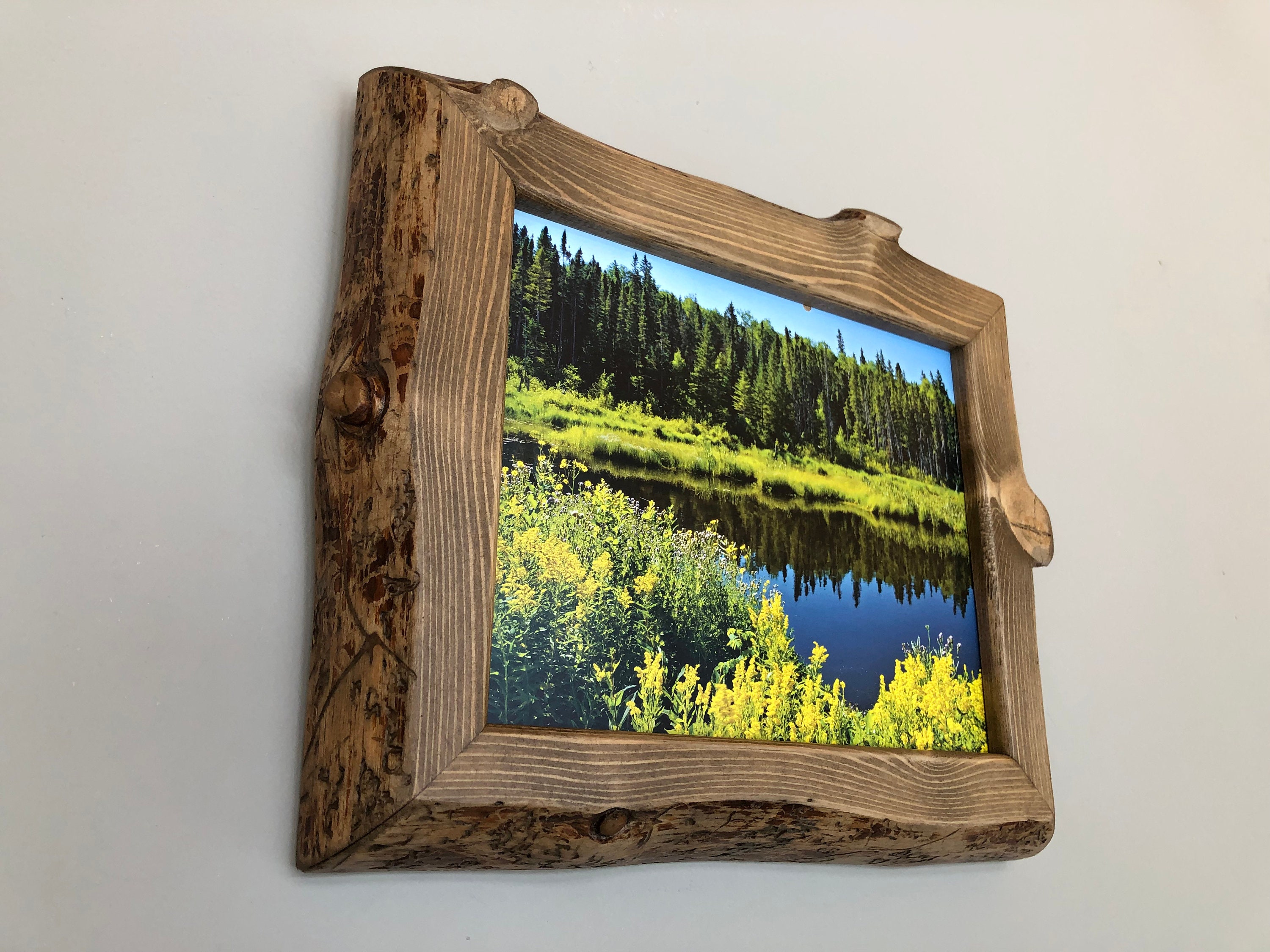 Live Edge Wood Picture Frame, Home Decor,rustic Frame, Wall Decor 8x10 ...