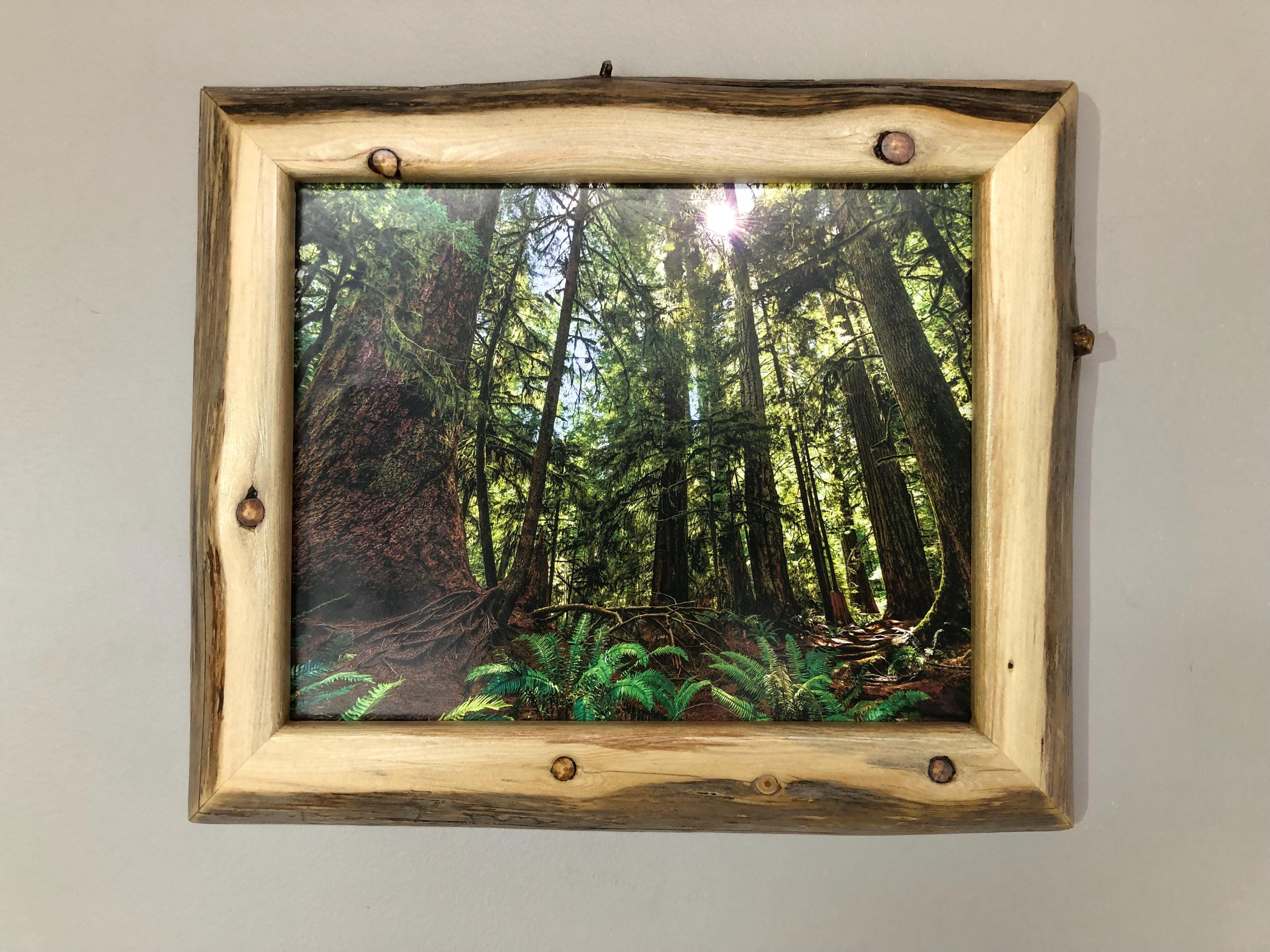 Live Edge Wood Picture Frame Rustic Decor Wall Hangings Home Decor 8x10 ...