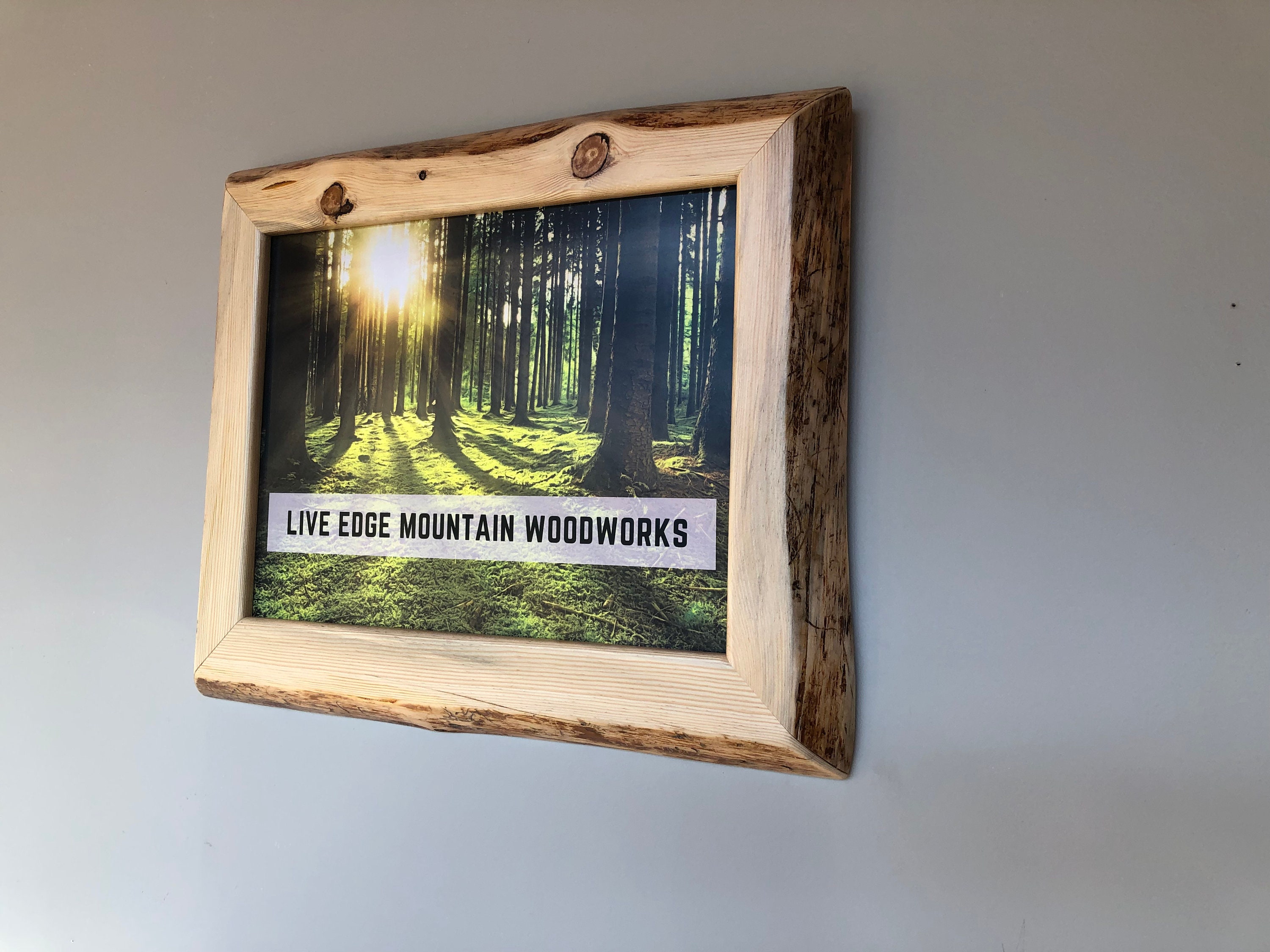 Live Edge Wood Picture Frame, Home Decor,rustic Frame, Wall Decor11x14 ...