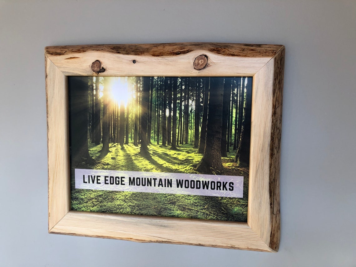 Live Edge Wood Picture Frame Home Decorrustic Frame Wall - Etsy Canada