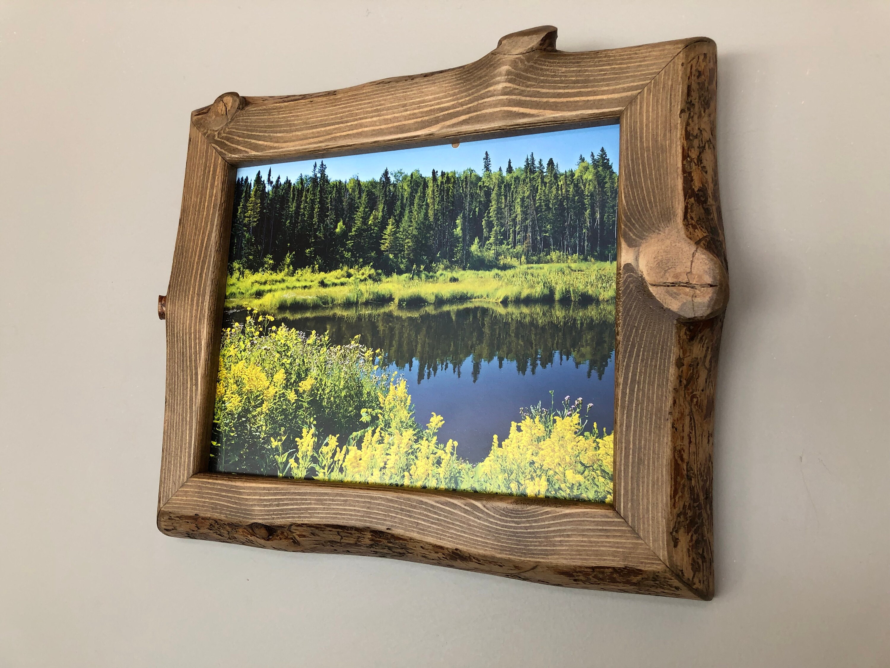Live Edge Wood Picture Frame, Home Decor,rustic Frame, Wall Decor 8x10 ...