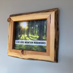 8x10 Live Edge Picture Frame Handmade Rustic Decor Wall Hangings Home ...