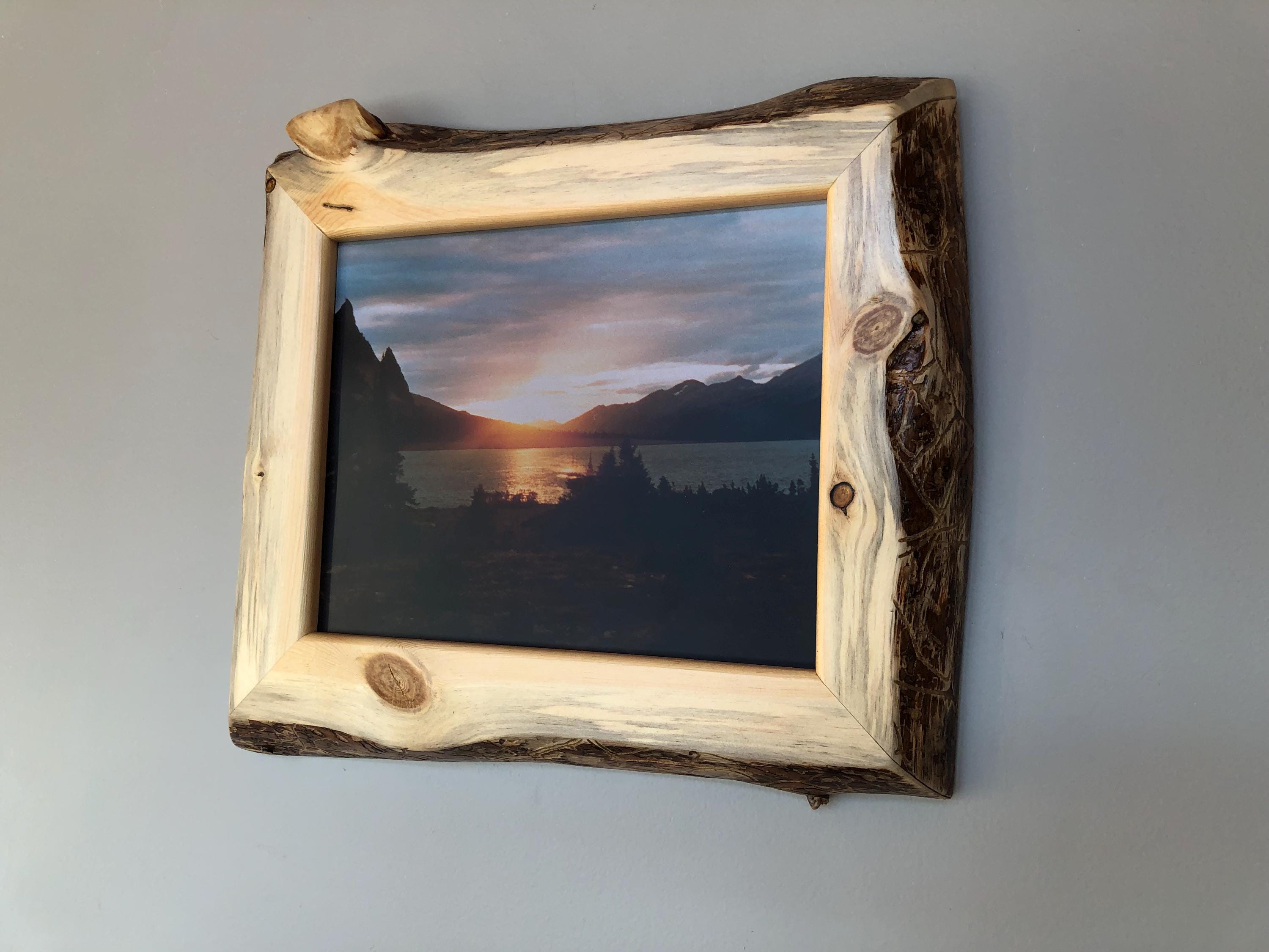 8x10 Live Edge Picture Frame Handmade Rustic Decor Wall Hangings Home ...