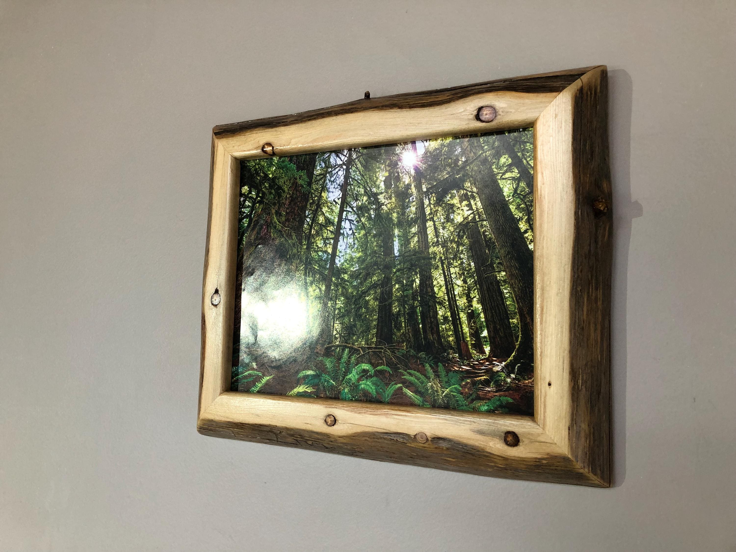Live Edge Wood Picture Frame Rustic Decor Wall Hangings Home Decor 8x10 ...