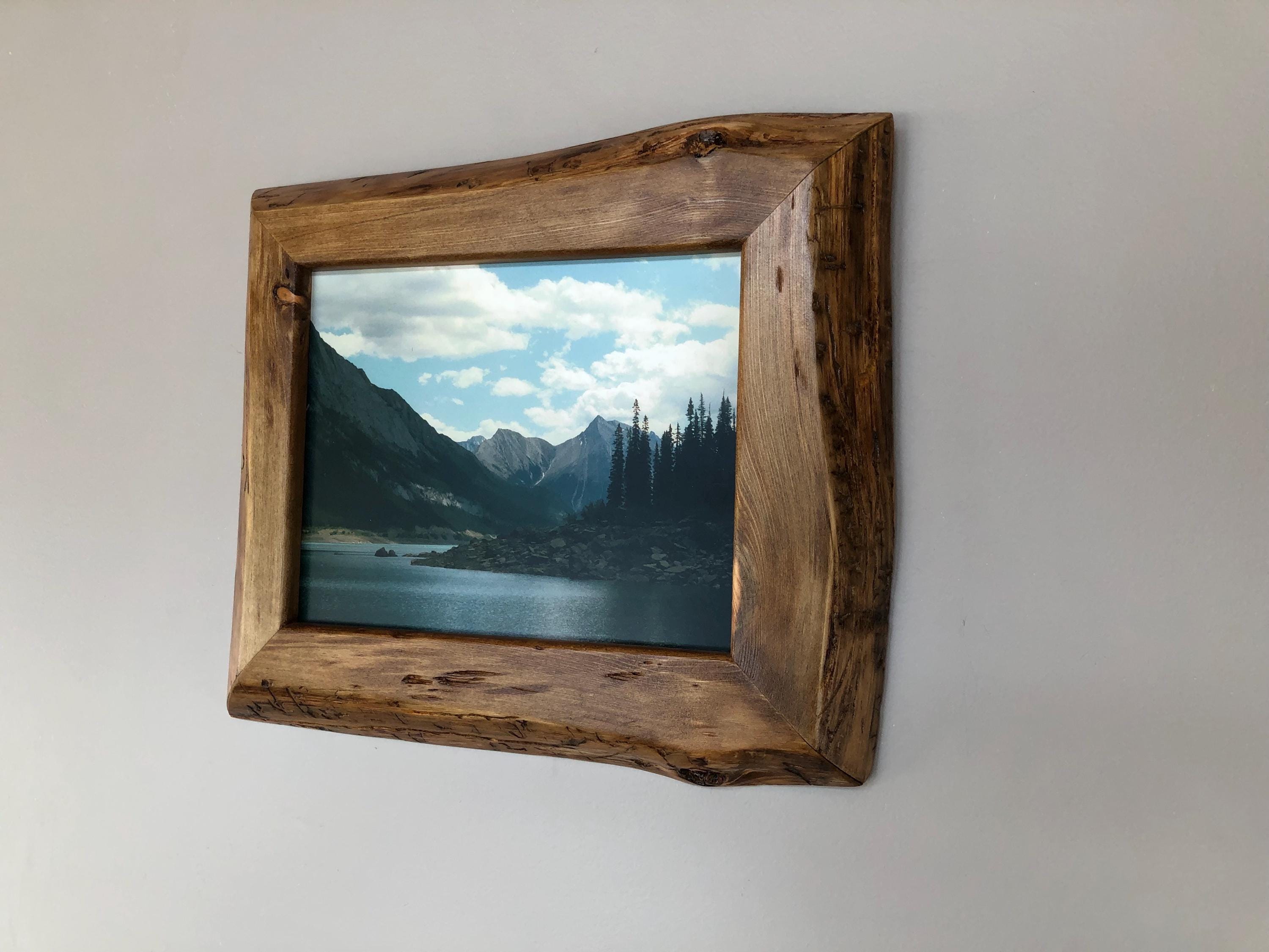 Live Edge Wood Picture Frame Rustic Decor Wall Hangings Home Decor 8x10 ...