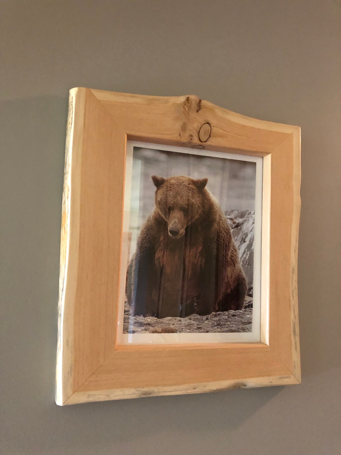 Live Edge Wood Frame Home Decorrustic Frame Wall Decor - Etsy