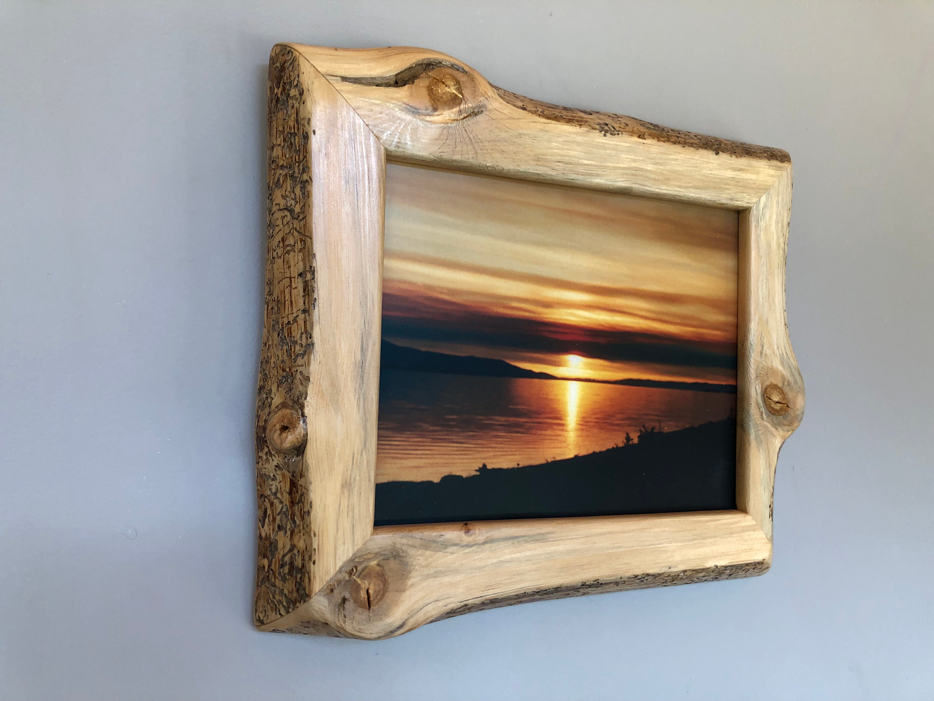 8x10 Live Edge Picture Frame Handmade Rustic Decor Wall Hangings Home ...