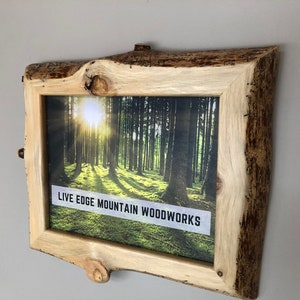 8x10 Live Edge Picture Frame Handmade Rustic Decor Wall Hangings Home ...