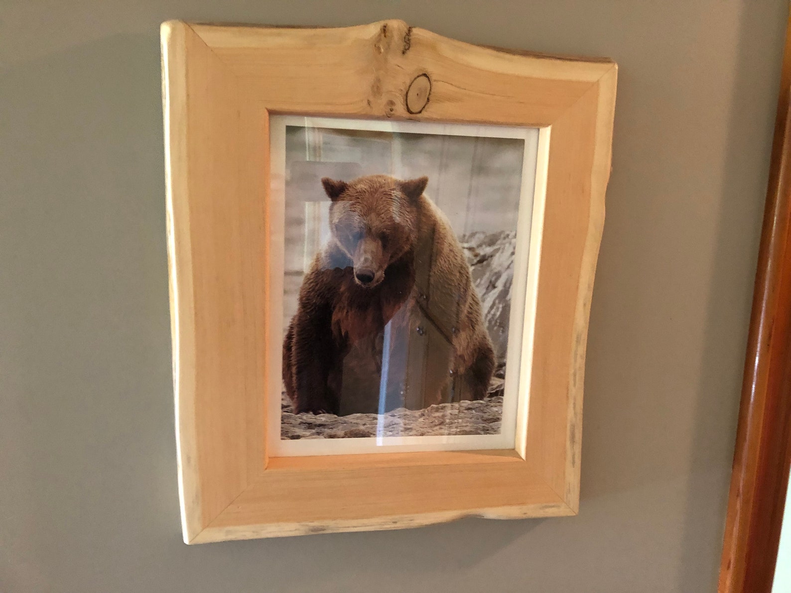 Live Edge Wood Frame Home Decorrustic Frame Wall Decor - Etsy