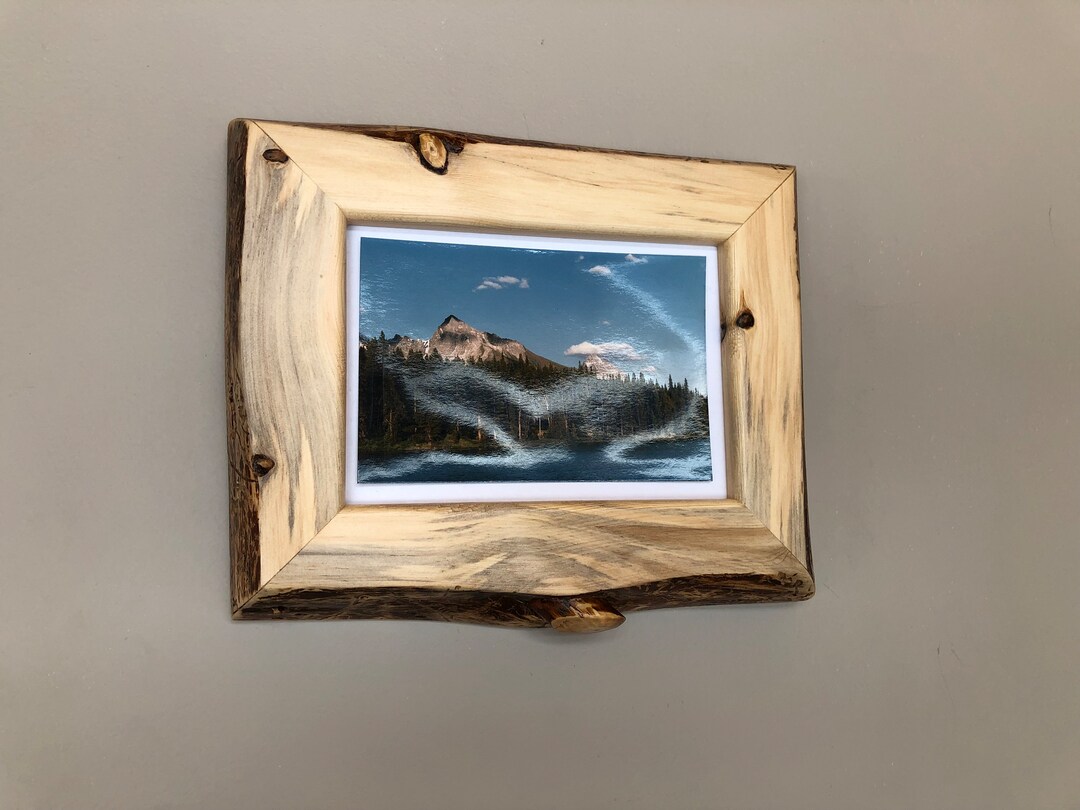 Live Edge Wood Picture Frame rustic Frame Home Decor 5x7 - Etsy