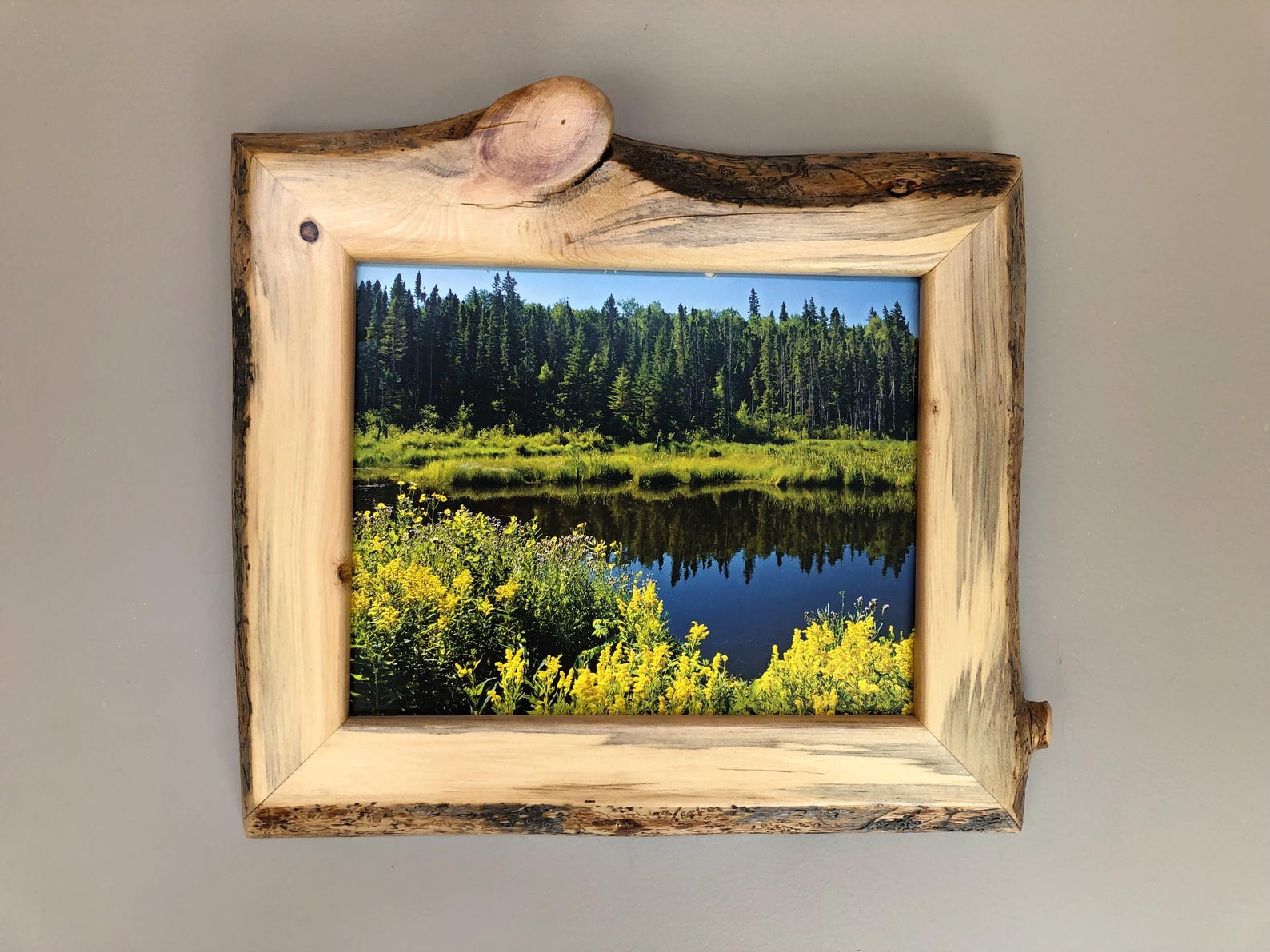 Live Edge Wood Picture Frame, Home Decor,rustic Frame, Wall Decor 8x10 ...