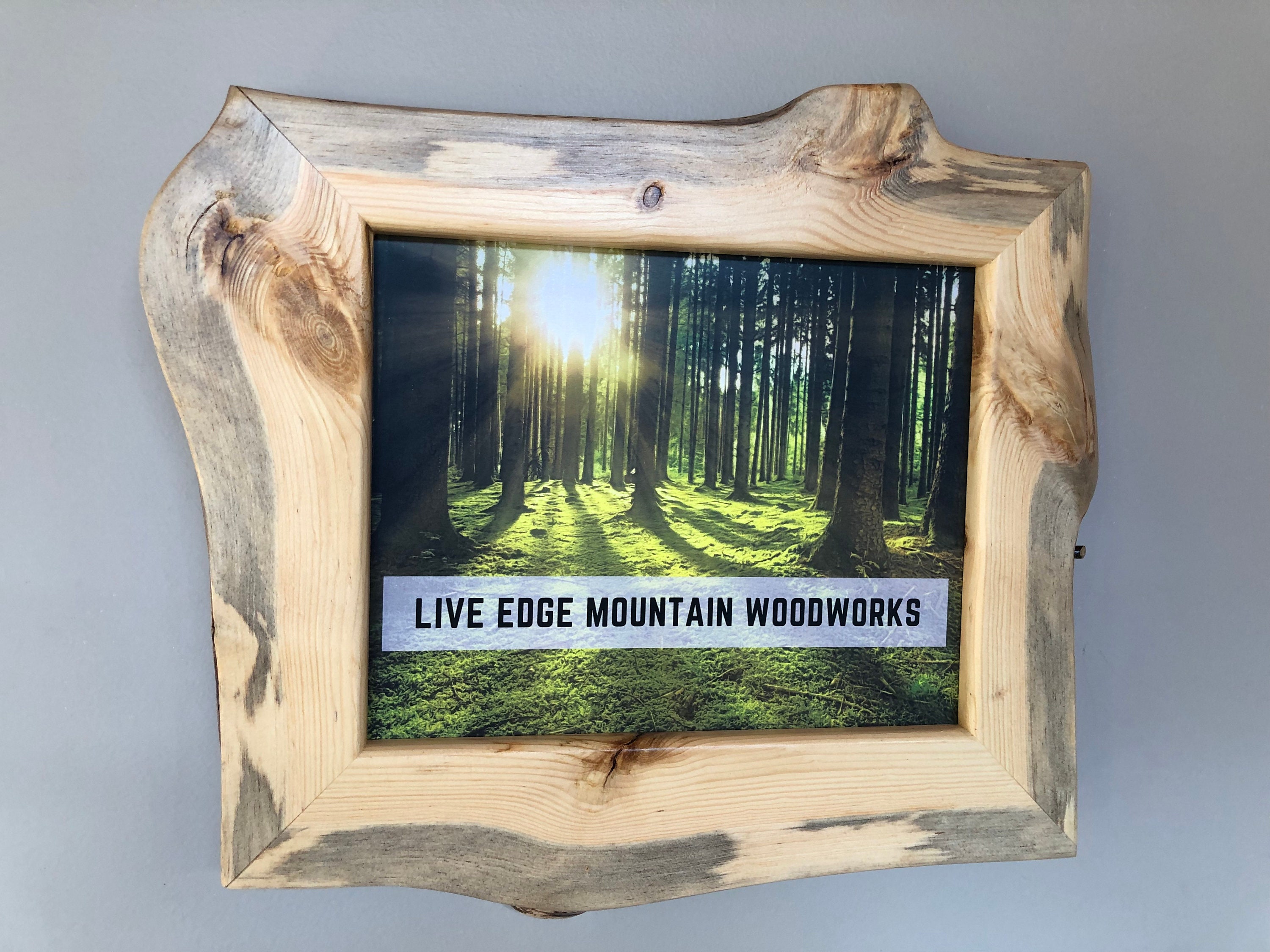 Live Edge Wood Frame, Home Decor,rustic Frame, Wall Decor 8x10 Inches ...