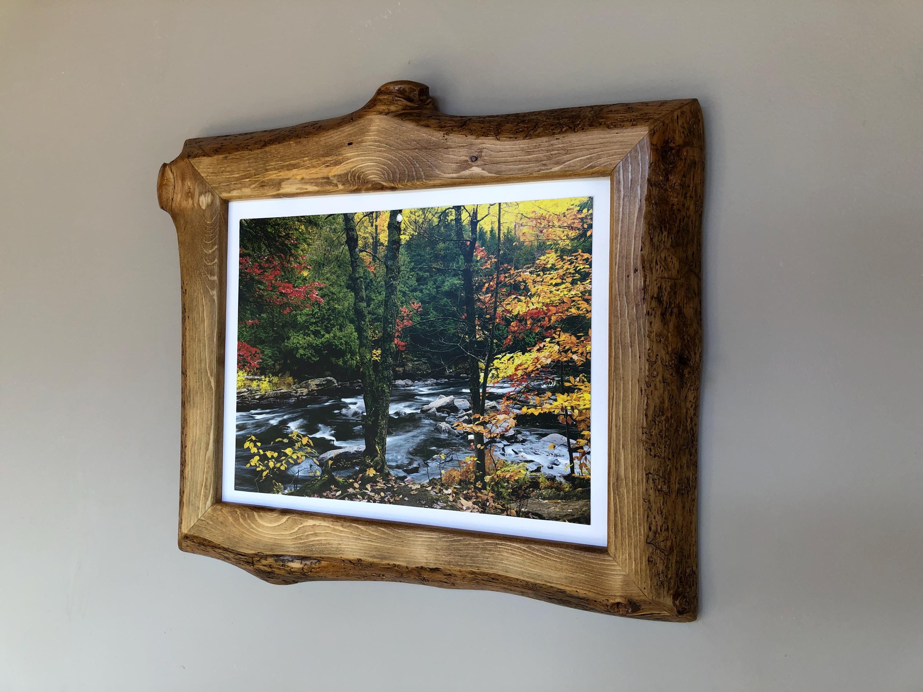 Live Edge Wood Picture Frame, Home Decor, Rustic Frame,wall Decor 11 ...