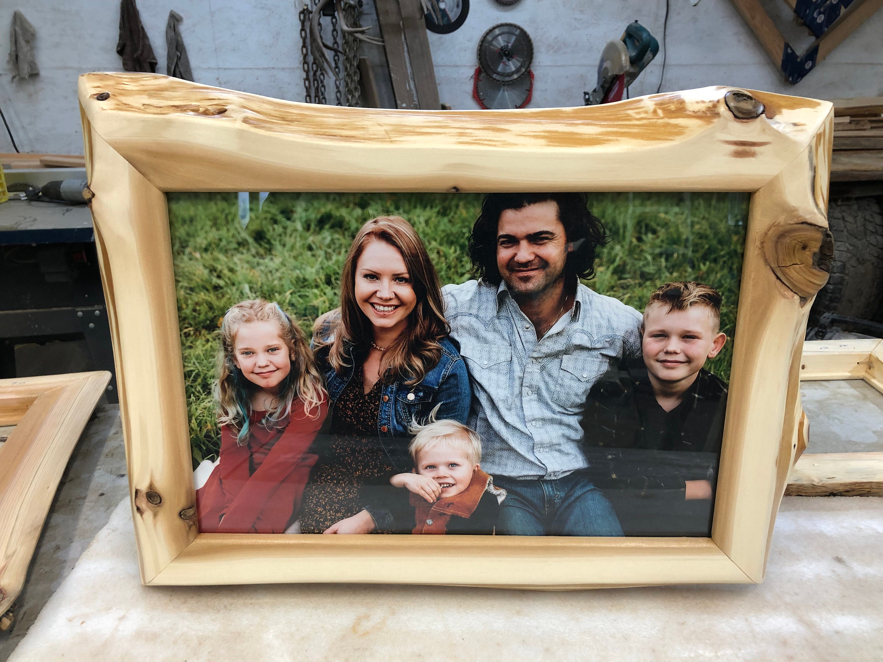 Live Edge Wood Picture Frame Home Decorrustic Frame Wall - Etsy Canada
