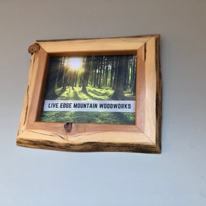 8x10 Live Edge Picture Frame Handmade Rustic Decor Wall Hangings Home ...