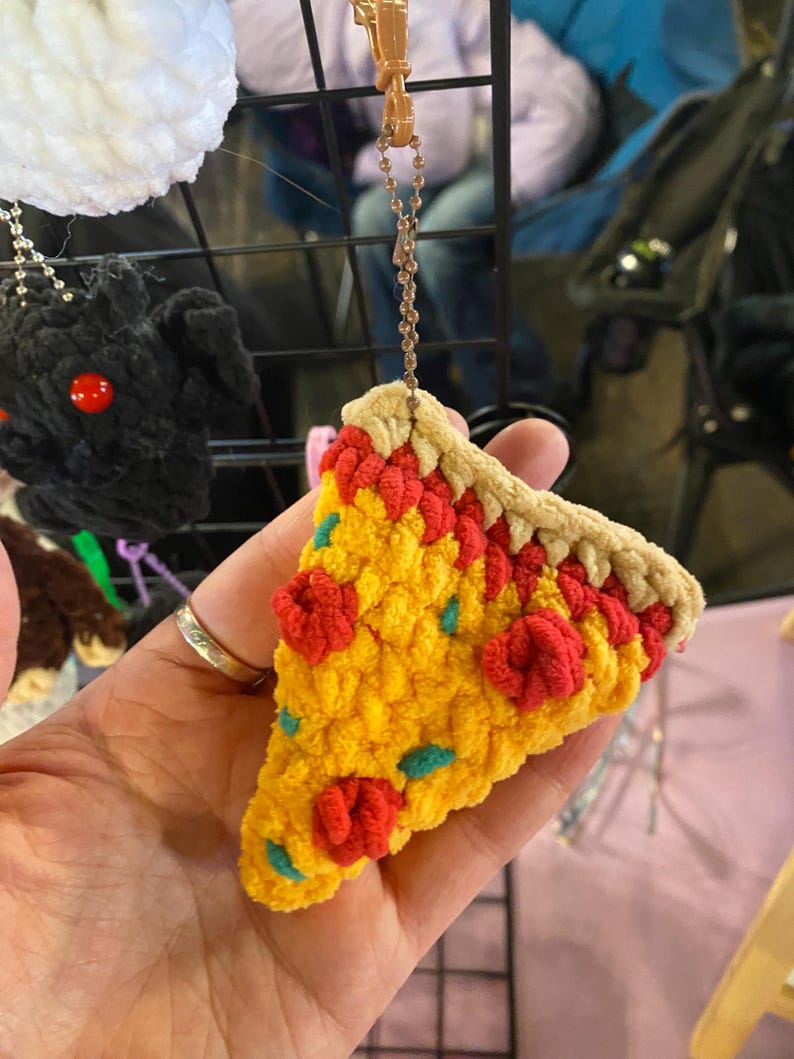 Pizza Keychain - Etsy
