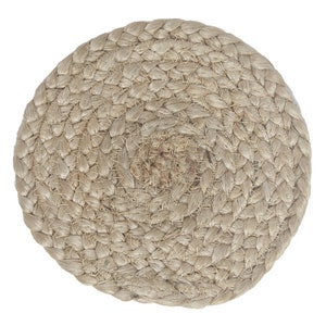 Set of 4 Sustainable Natural Jute Coasters Artisan Handmade Coaster ...