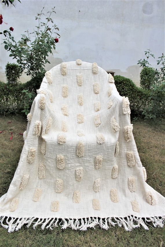 Decorative Sofa Throw Beautiful Cotton Handmade Throw | Etsy