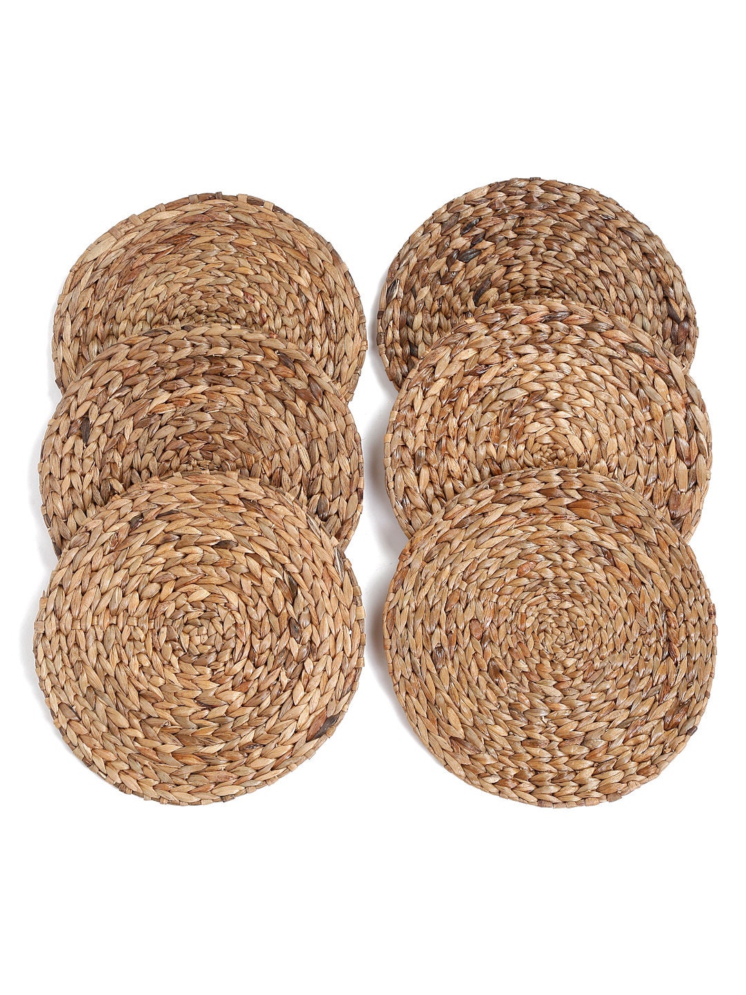 Natural Fiber Round Table Placemat Set of 6 Sea Grass Table Placemat ...