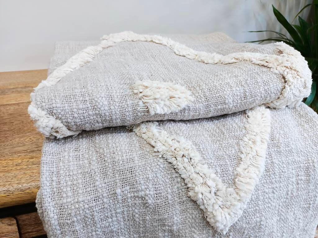 Decorative Sofa Throw for Mothers Day Gift Tufted Throw Picnic - Etsy