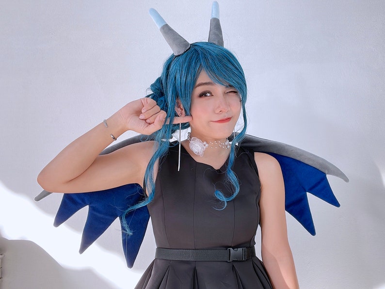 Mega Charizard Costume Headband Horns Wings and Tail/ - Etsy