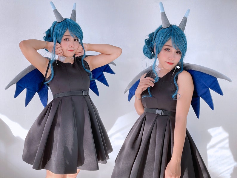 Mega Charizard Costume Headband Horns Wings and Tail/ - Etsy