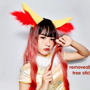 Fire Flame Fox Ears and Tail for Cosplay / Costume / Convention - Etsy