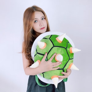Green Turtle Shell Backpack With White Spike - Etsy