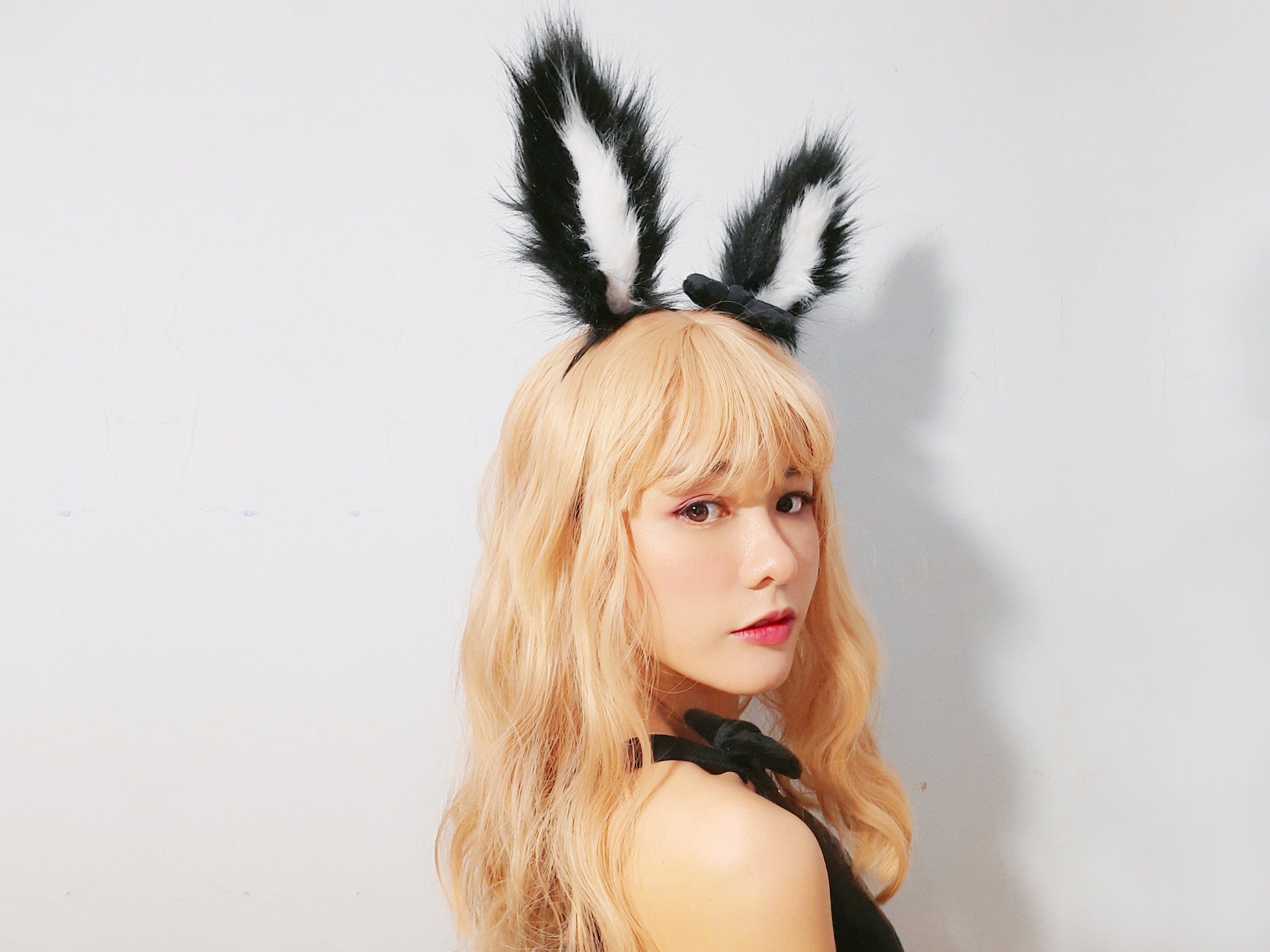 Fluffy Fuzzy Bunny Ears With Bow and Tail for Both Kids and - Etsy