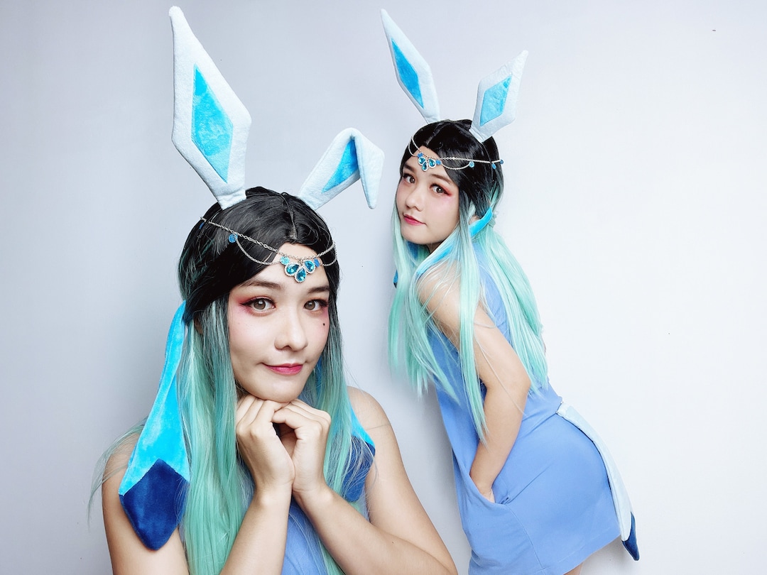Ice Ears + Tail Headband for Custome, Cosplay, Birthday Party; One Size ...