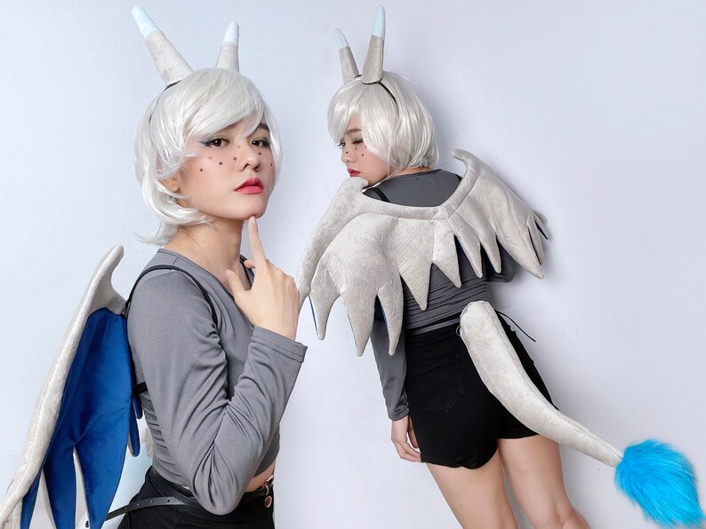 Mega Charizard Costume Headband Horns Wings and Tail/ | Etsy