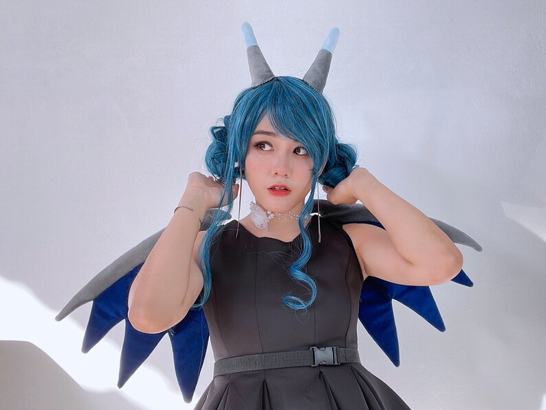 Mega Charizard Costume Headband Horns Wings and Tail/ - Etsy