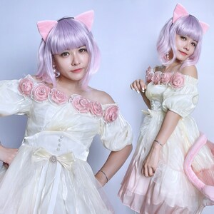 Pink Psychic Creature Costume / Cosplay Ears and Wired Tail - Etsy