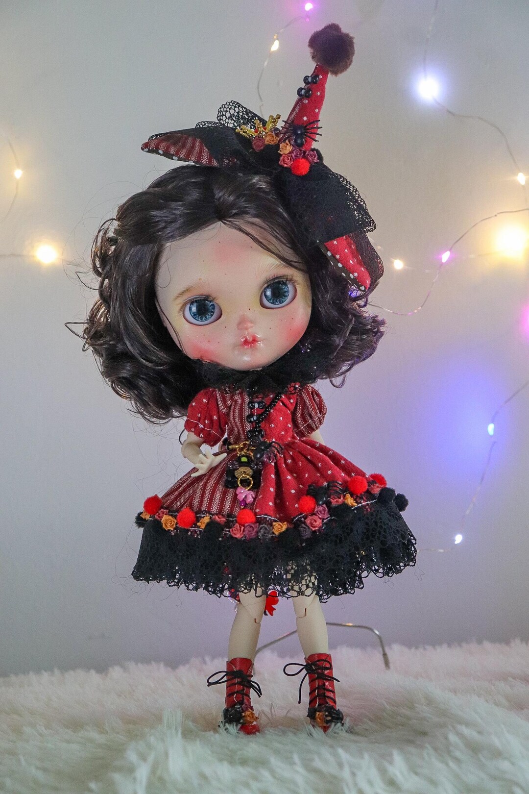 Custom Icy Blythe Spider Black Hair Icy Doll Customized Fullset ...