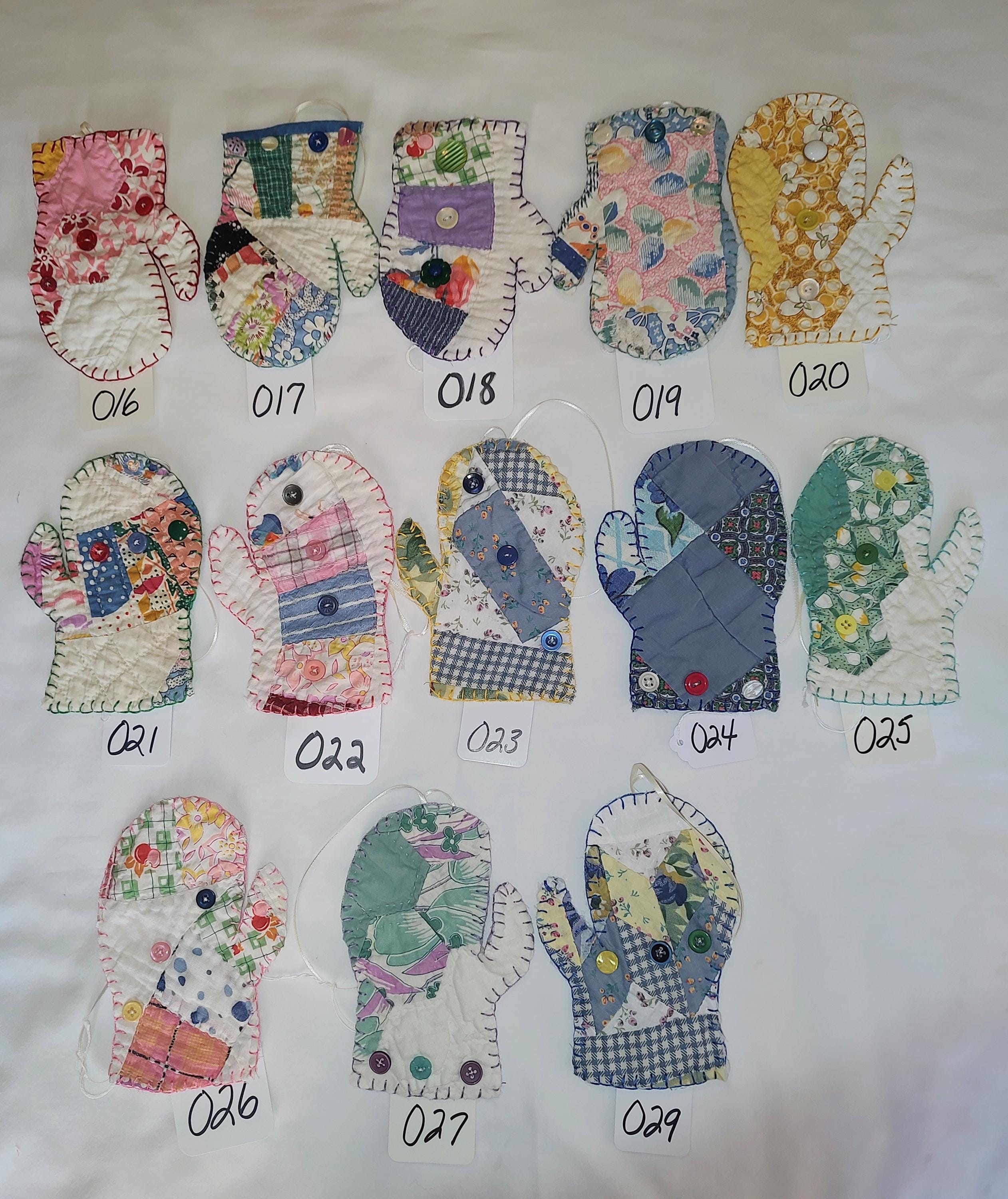 Vintage Quilt Mitten Ornament - Etsy