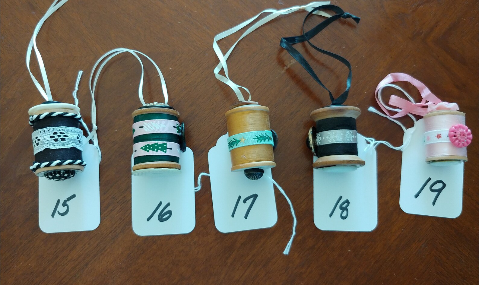 Vintage Wooden Thread Spool Ornaments - Etsy