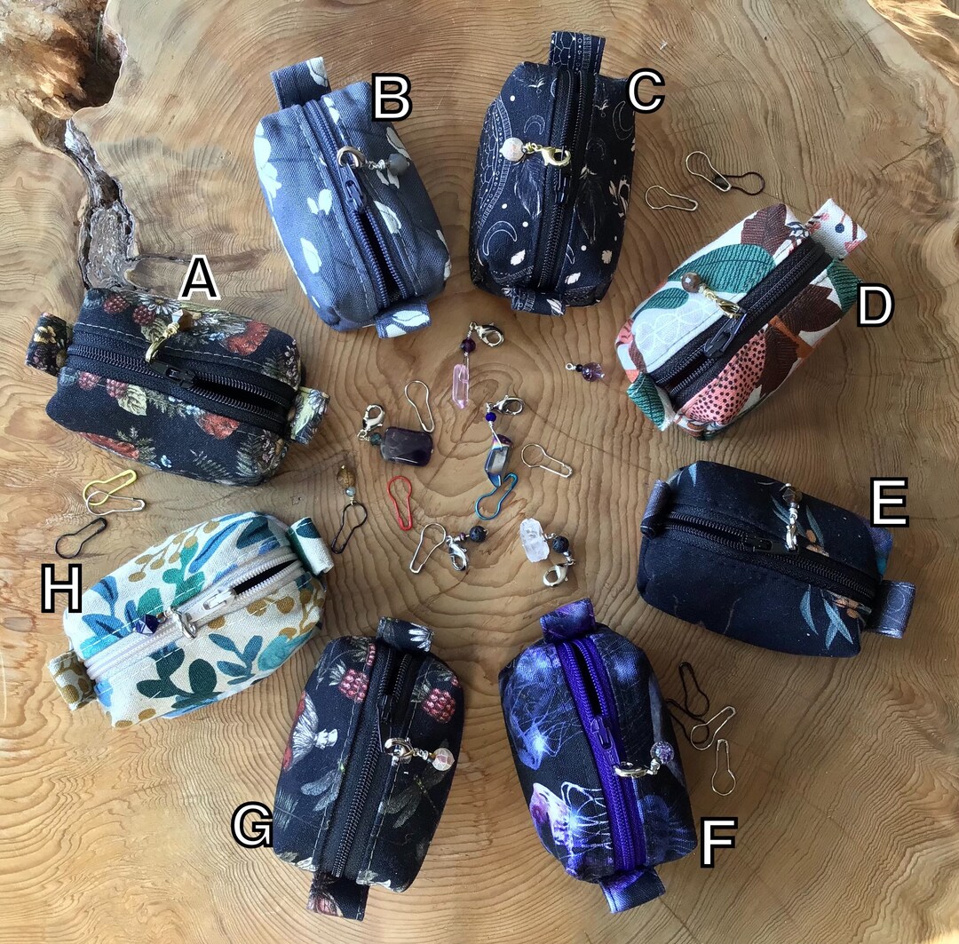 MADE TO ORDER, Stitch Marker Boxy Pouch, Stitch Marker Zipper Case ...