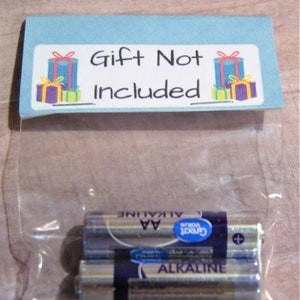 Gift Not Included Gag Gift Battery Gag Gift - Etsy