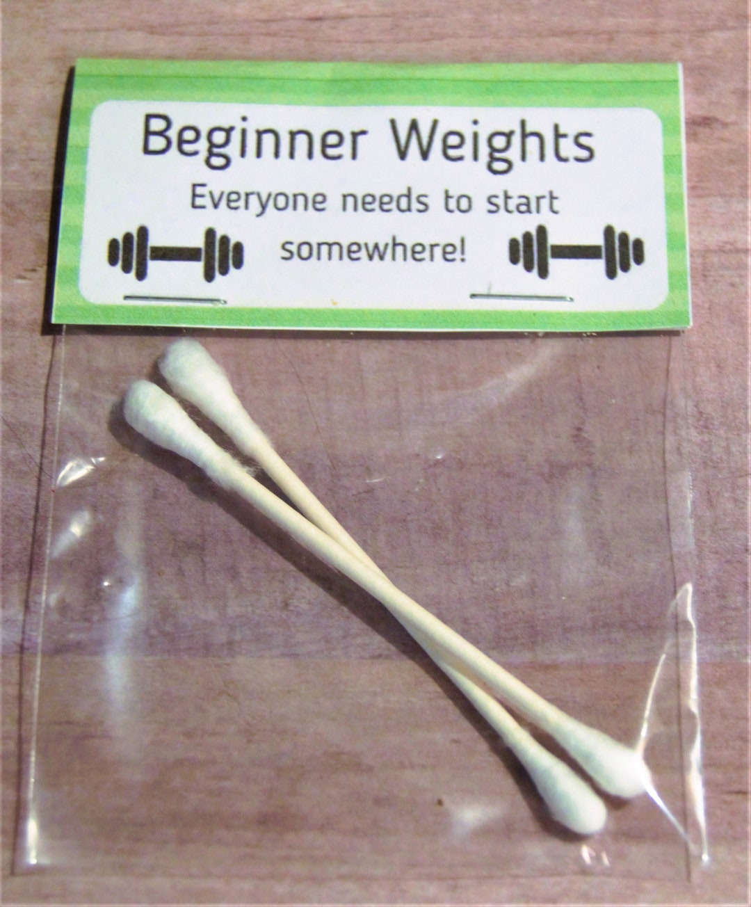 Beginner Weights Gag Gift, Cotton Swab Weights - Etsy