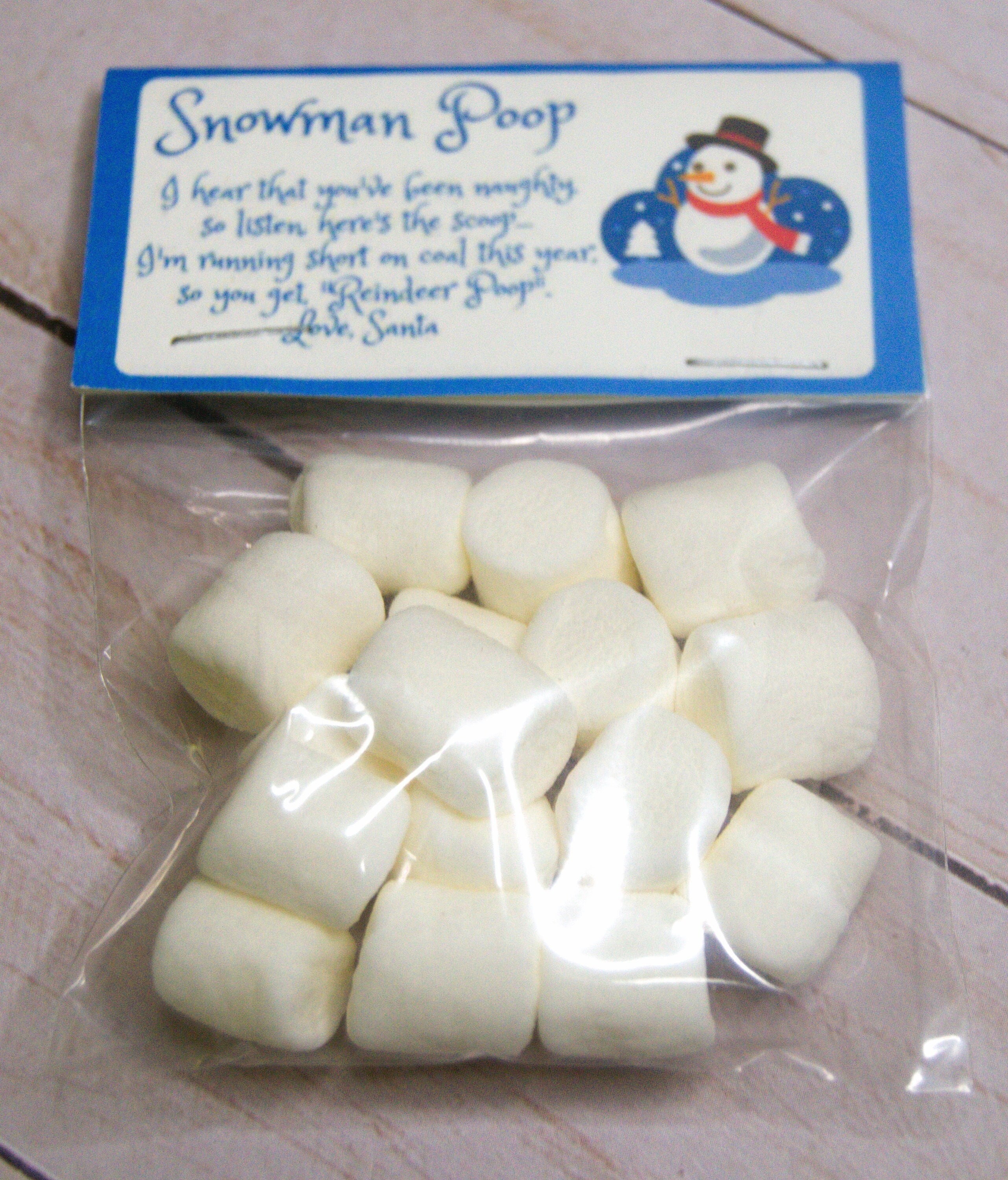 Snowman Poop Marshmallows